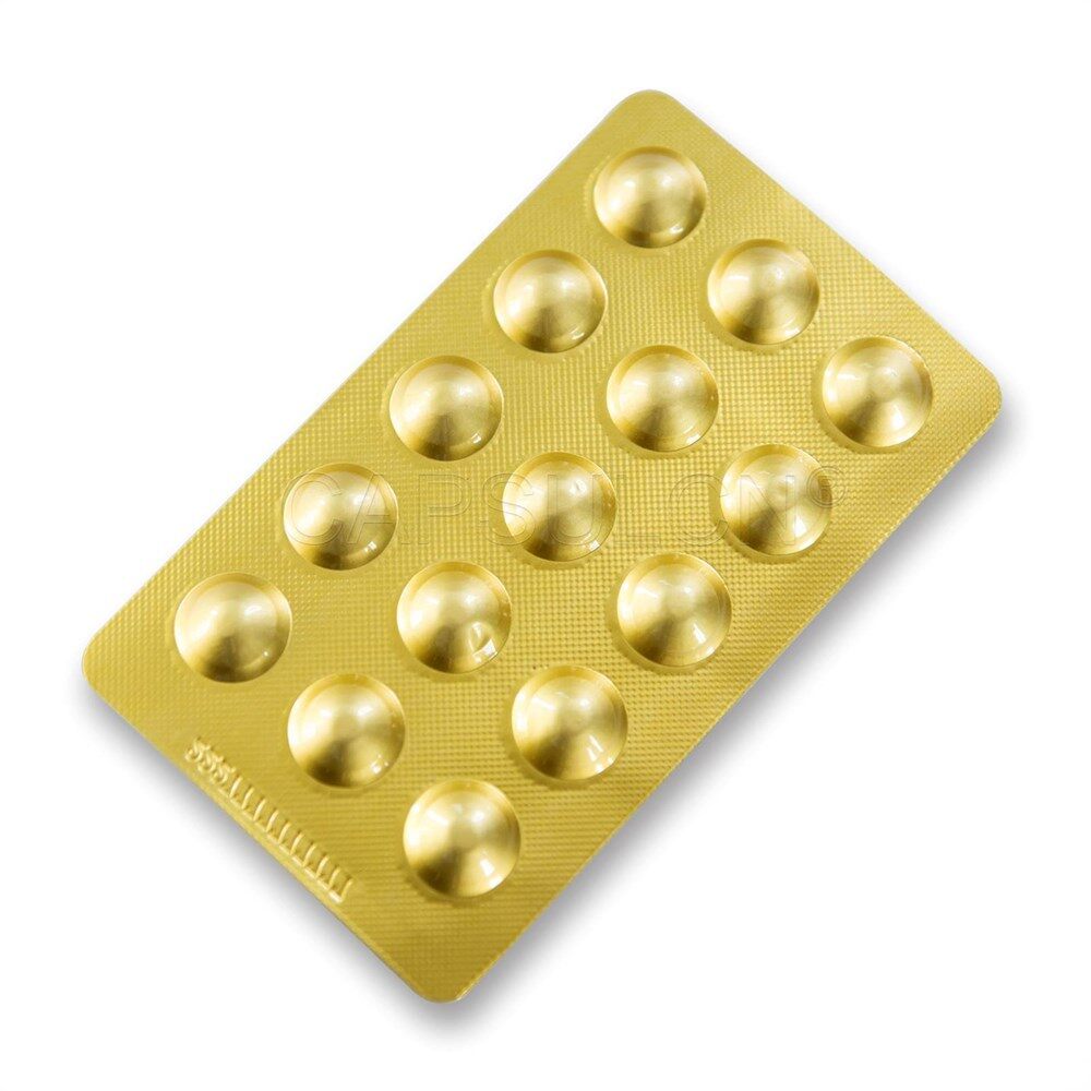 Round Tablet Blister Golden Alu-Alu Packing Sheet with 15 holes ...